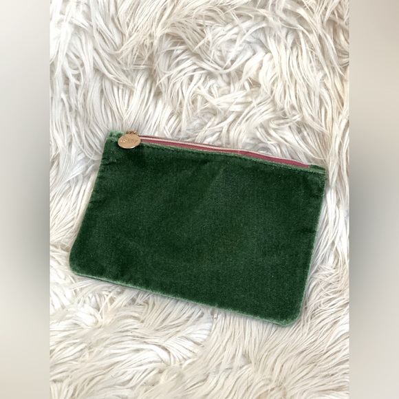 ipsy | Bags | Ipsy Green Velvet Zip Pouches Makeup Bag | Poshmark